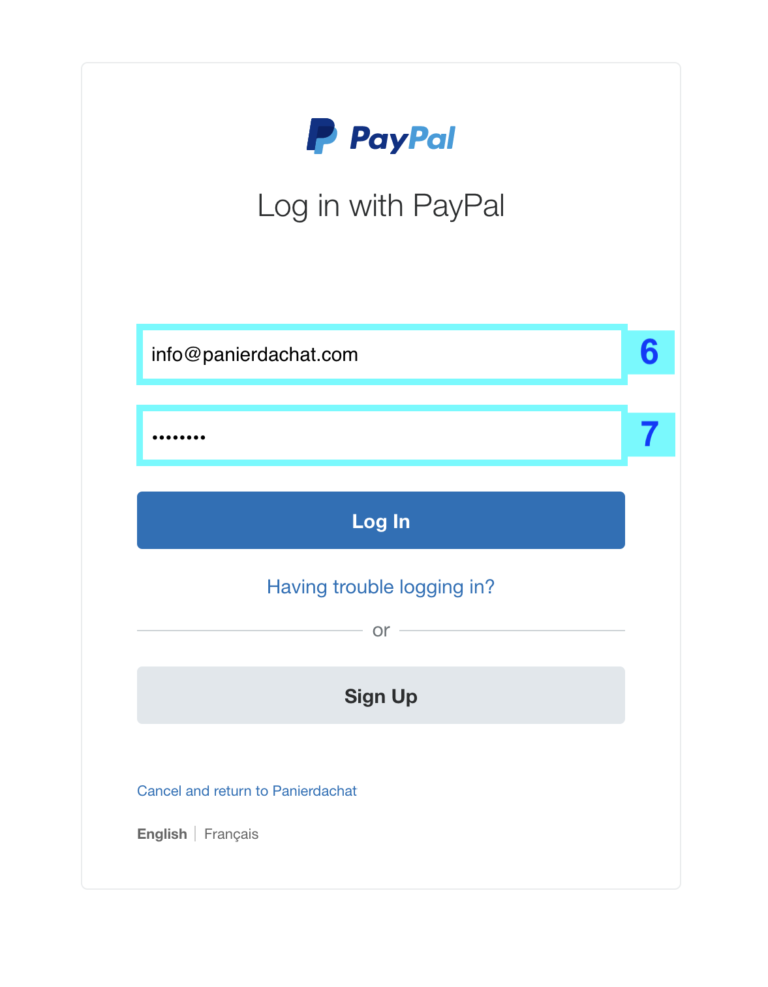 PayPal : comment configurer mon compte avec Panierdachat
